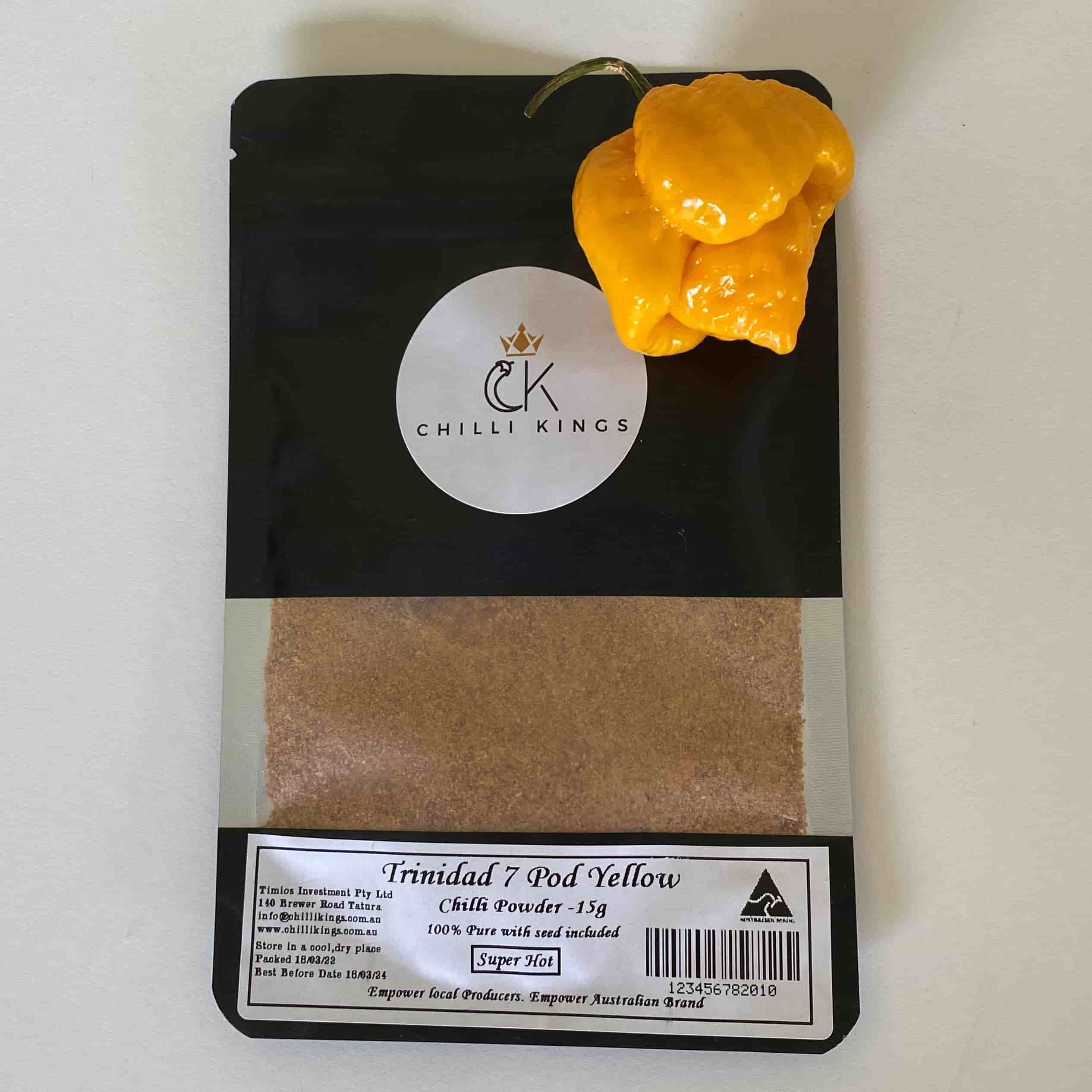 Trinidad 7 Pod Yellow- Chilli Powder | Chilli Kings